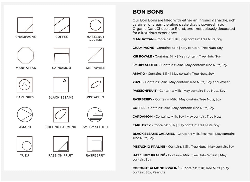18 Piece "Assorted" Bon Bon Box – Milla Chocolates